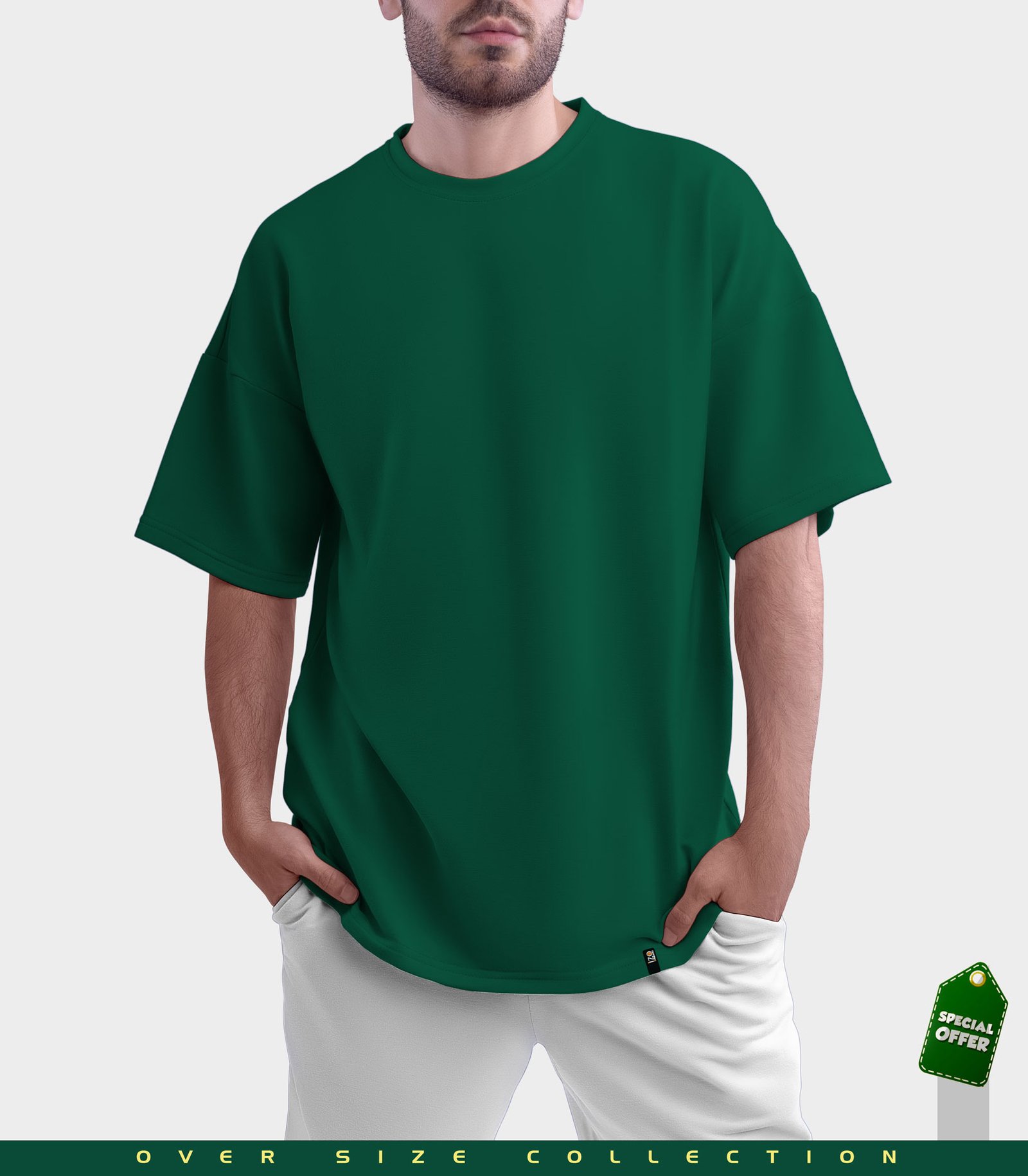 OVER SIZE Dark Green Tshirt | IZO Stores - IZO Store